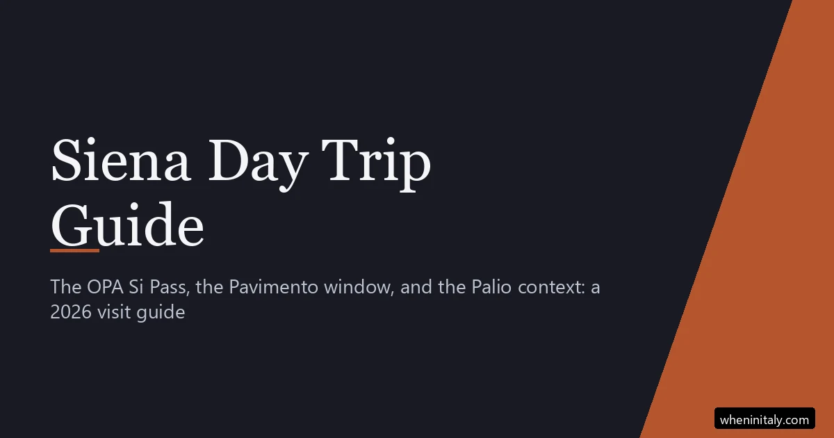 Siena Day Trip Guide: 12 cities, 202 Siena tours